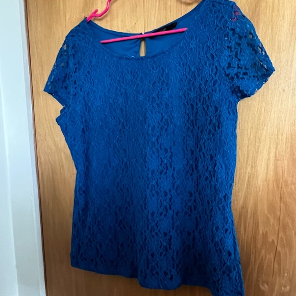 The Limited | Tops | Cerulean Blue Lace Top From The Limited | Poshmark